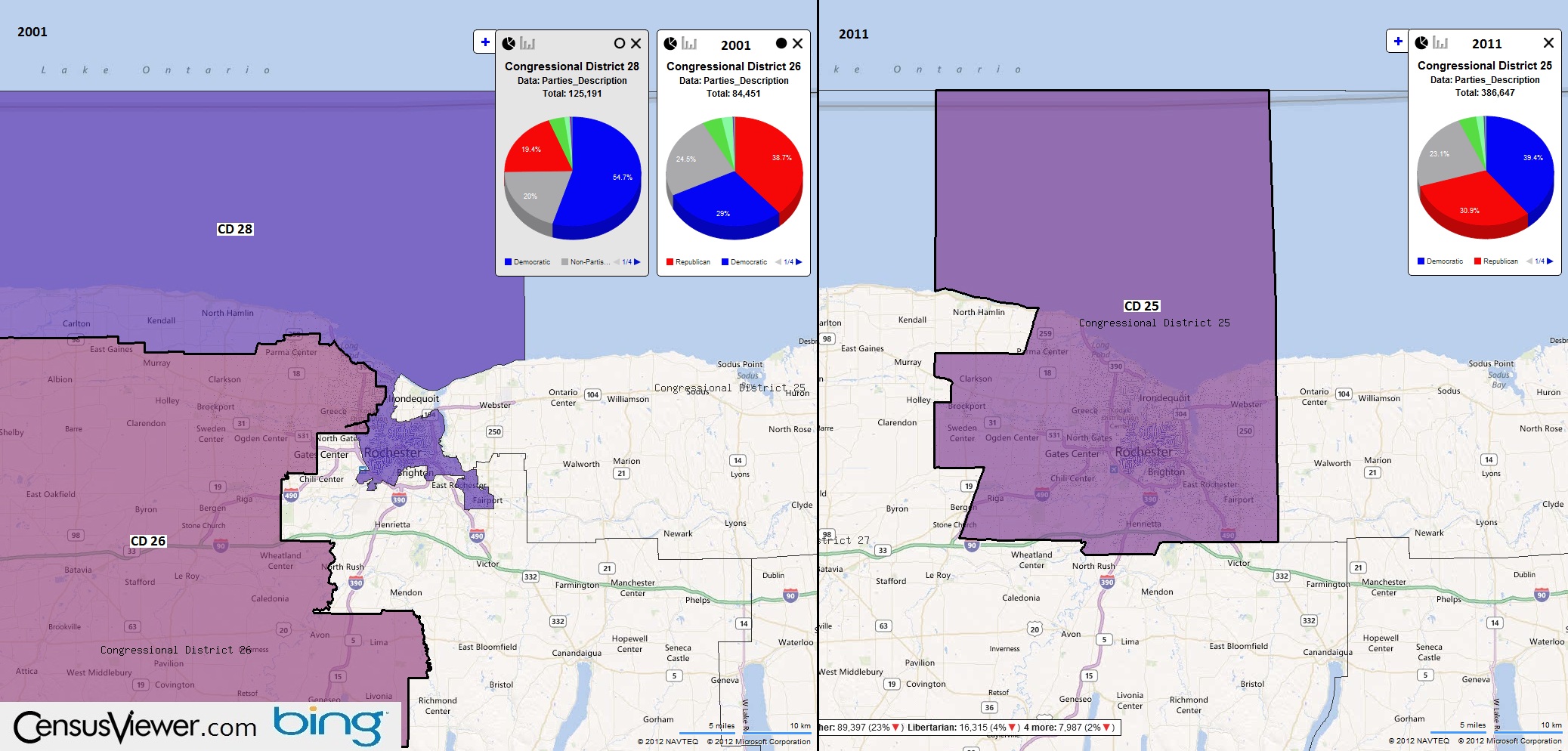 Congressional districts in New York after the 2010 Census redistricting ...
