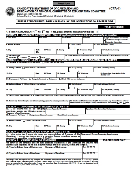 Campaign finance requirements in Indiana - Ballotpedia