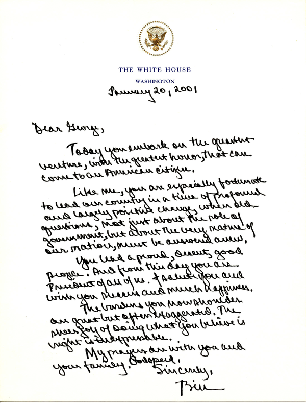 Letters left by U.S. presidents to their successors - Ballotpedia