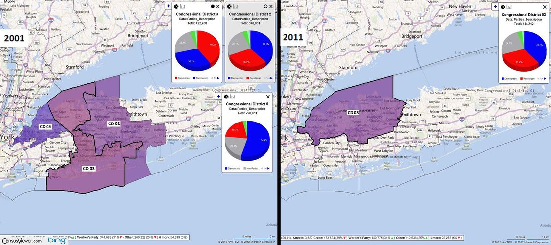 Congressional districts in New York after the 2010 Census redistricting ...