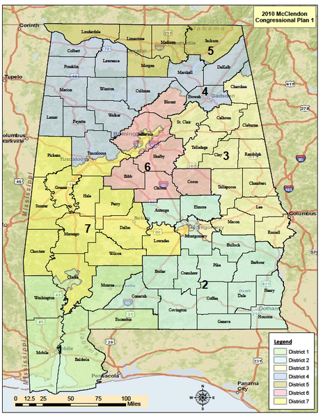 Congressional redistricting maps implemented after the 2010 Census ...