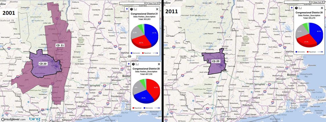 Congressional districts in New York after the 2010 Census redistricting ...