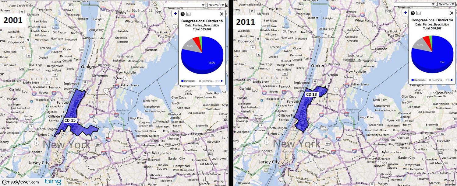 Congressional districts in New York after the 2010 Census redistricting ...