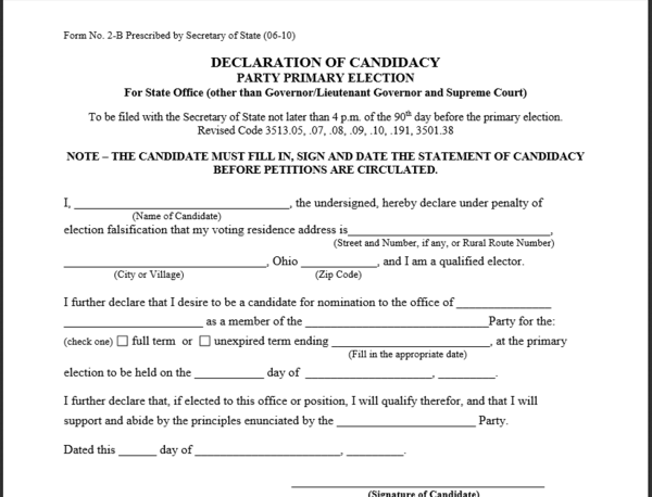 How to run for office in Ohio - Ballotpedia