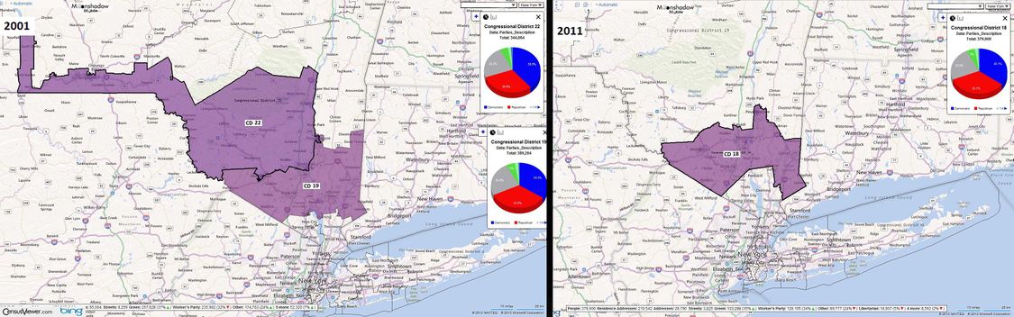 Congressional districts in New York after the 2010 Census redistricting ...