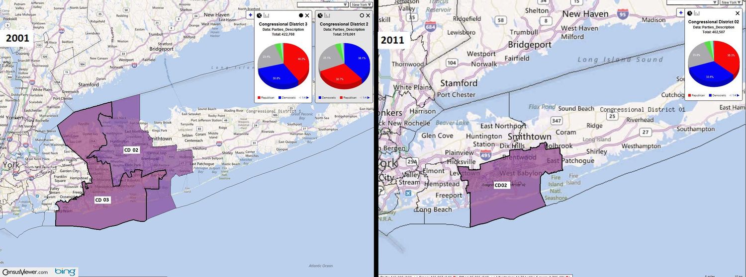 Congressional districts in New York after the 2010 Census redistricting ...