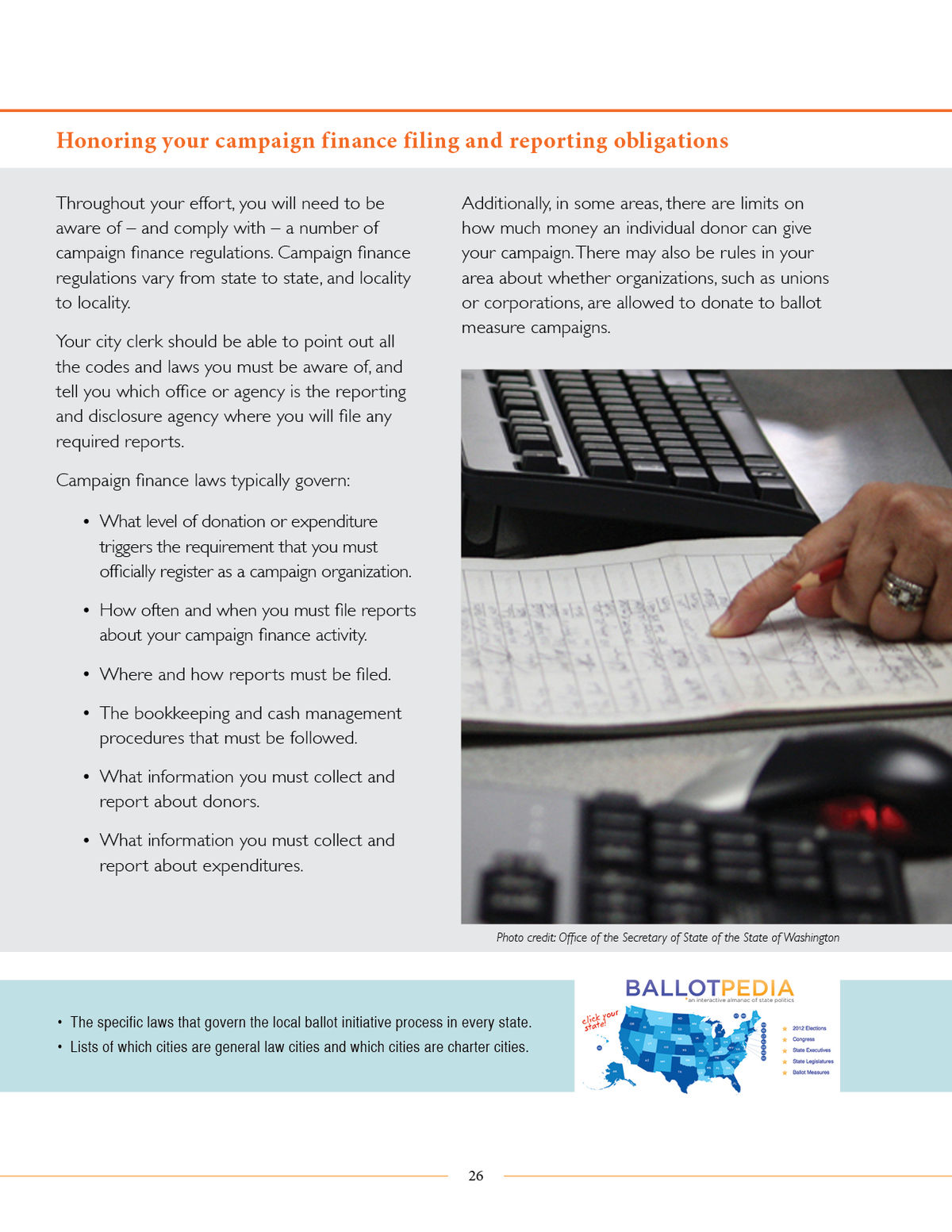 Local Ballot Initiatives: Filing and reporting obligations - Ballotpedia